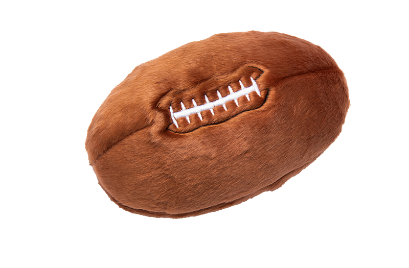 Fluff & Tuff Football Plush Dog Toy – Happy Tails